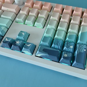 Aqua Dream Deep Ocean Theme Keycap Set: Cherry Profile, PBT - Etsy