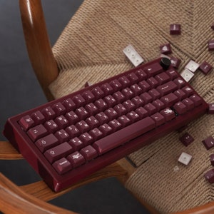 Classic Dark Red Minimalist Keycap Set for Mechanical Keyboard 129 Keys ...