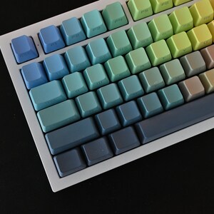 Backlit Pastel Rainbow Gradient Side Print Keycap Set: Cherry Profile ...