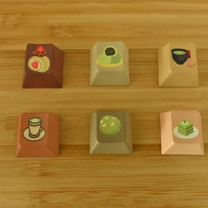 Matcha Dessert Japanese Green Tea Theme Keycaps for Numpad Mechanical ...