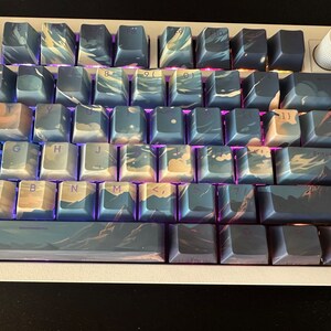 Backlit Space Night Sky Universe Theme Keycap Set for Mechanical ...