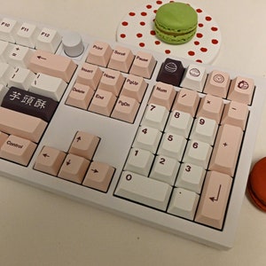 Minimalist Dessert Cafe Theme Keycap Set for Mechanical Keyboard | 118 ...