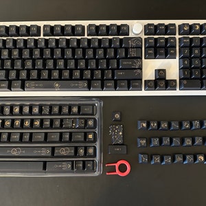 Starry Dark Night Sky Astronomy Theme Keycap Set: Cherry Profile, MX ...