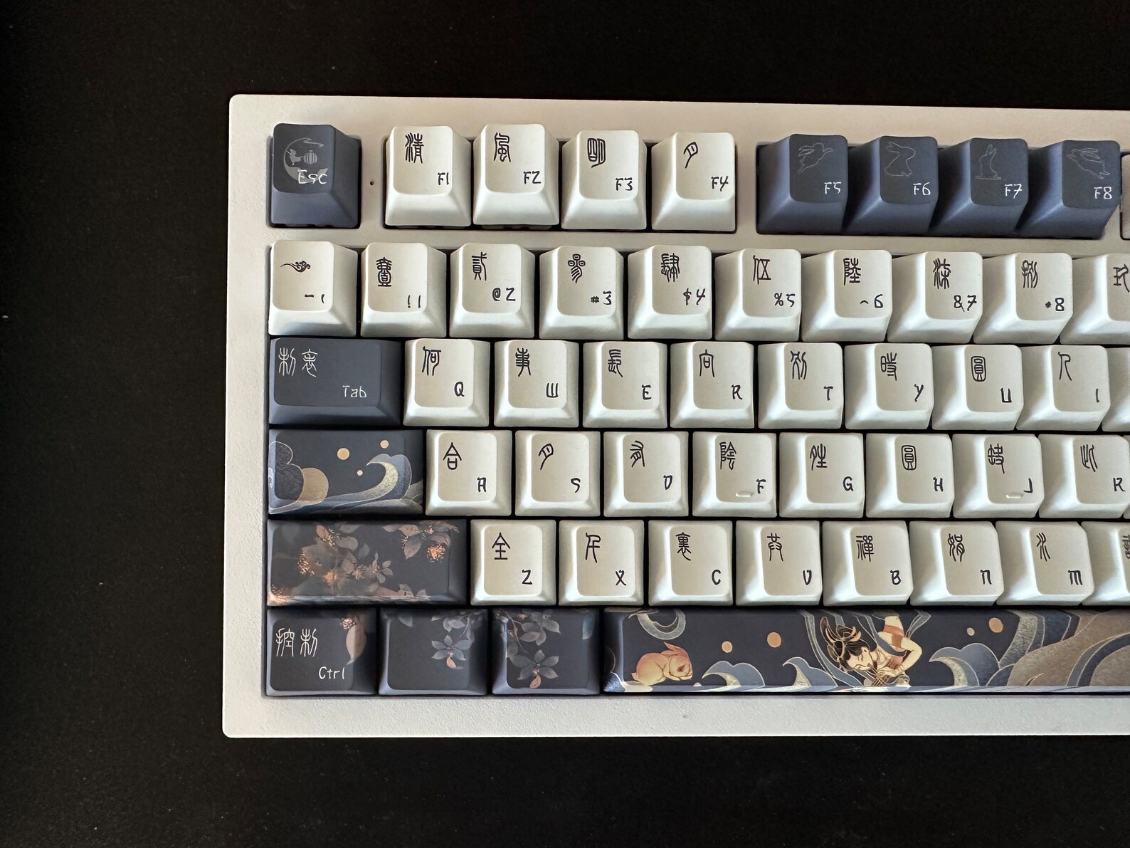 Dark Night Moon Chinese Theme Keycap Set: Cherry Profile, PBT - Etsy