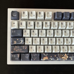 Dark Night Moon Chinese Theme Keycap Set: Cherry Profile, PBT - Etsy