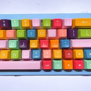 Cute Rainbow Color Keycap Set for Mechanical Keyboard | Dandelion ...
