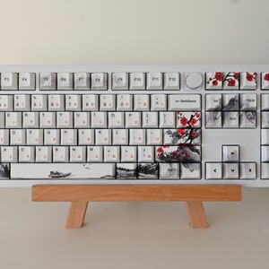 Sakura Cherry Blossom Japanese Keycap Set: French, Japanese, German ...