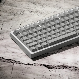 Minimalist Space Silver Gray Keycap for Mechanical Keyboard | 136 Keys ...