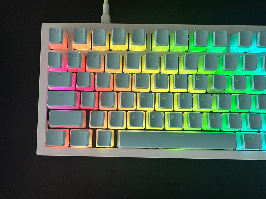 Backlit Translucent Blue Pudding Theme Keycap Set for Mechanical ...