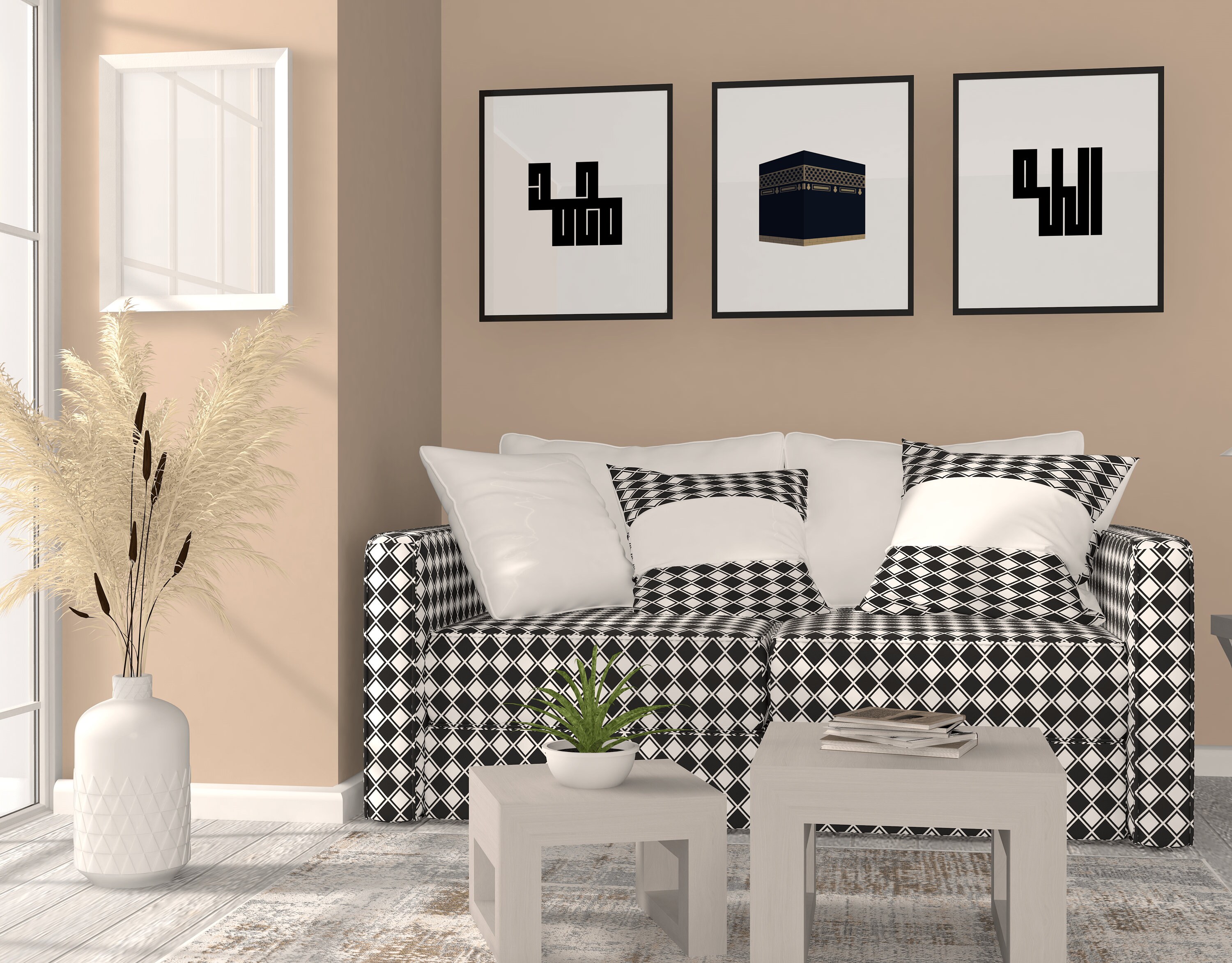 Allah Muhammad Kaaba Wall Art, Islam Printable, Arabic Calligraphy for ...