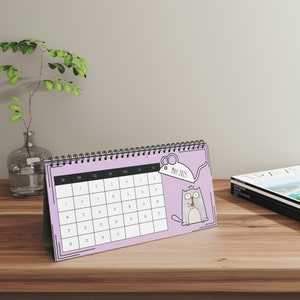 Feline Fun: Personalized Cat Themed Desk Calendar - 10"x5" | Cat ...