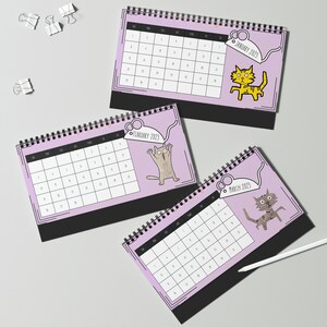 Feline Fun: Personalized Cat Themed Desk Calendar - 10"x5" | Cat ...