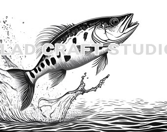 Fish Jumping PNG/ SVG/ PNG With Transparent Background, Download Files ...