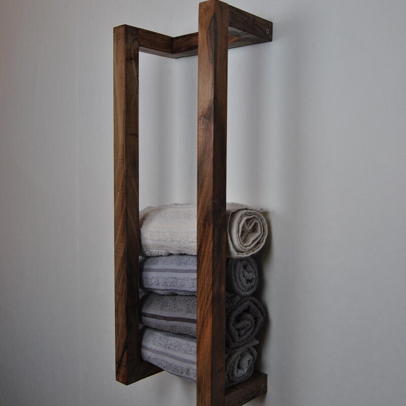 Wunderschne Handtuchhalter Holz Rustikal Bild