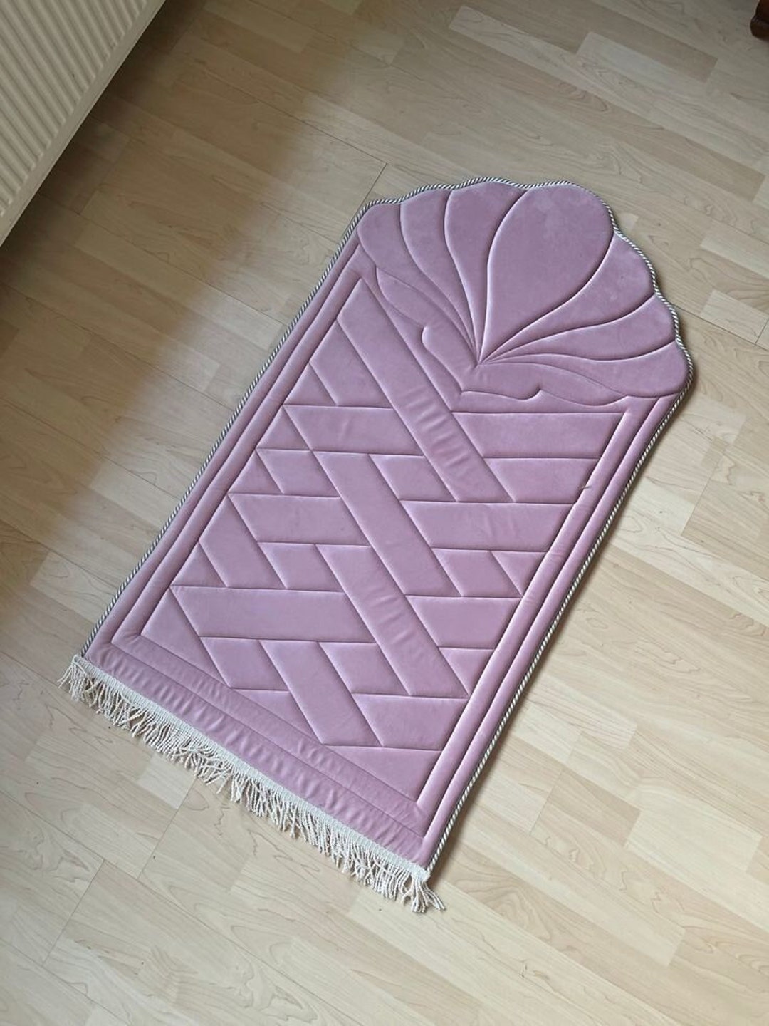 Pink Memory Foam Prayer Mat,soft Padded Prayer Rug,extra Thick Prayer ...