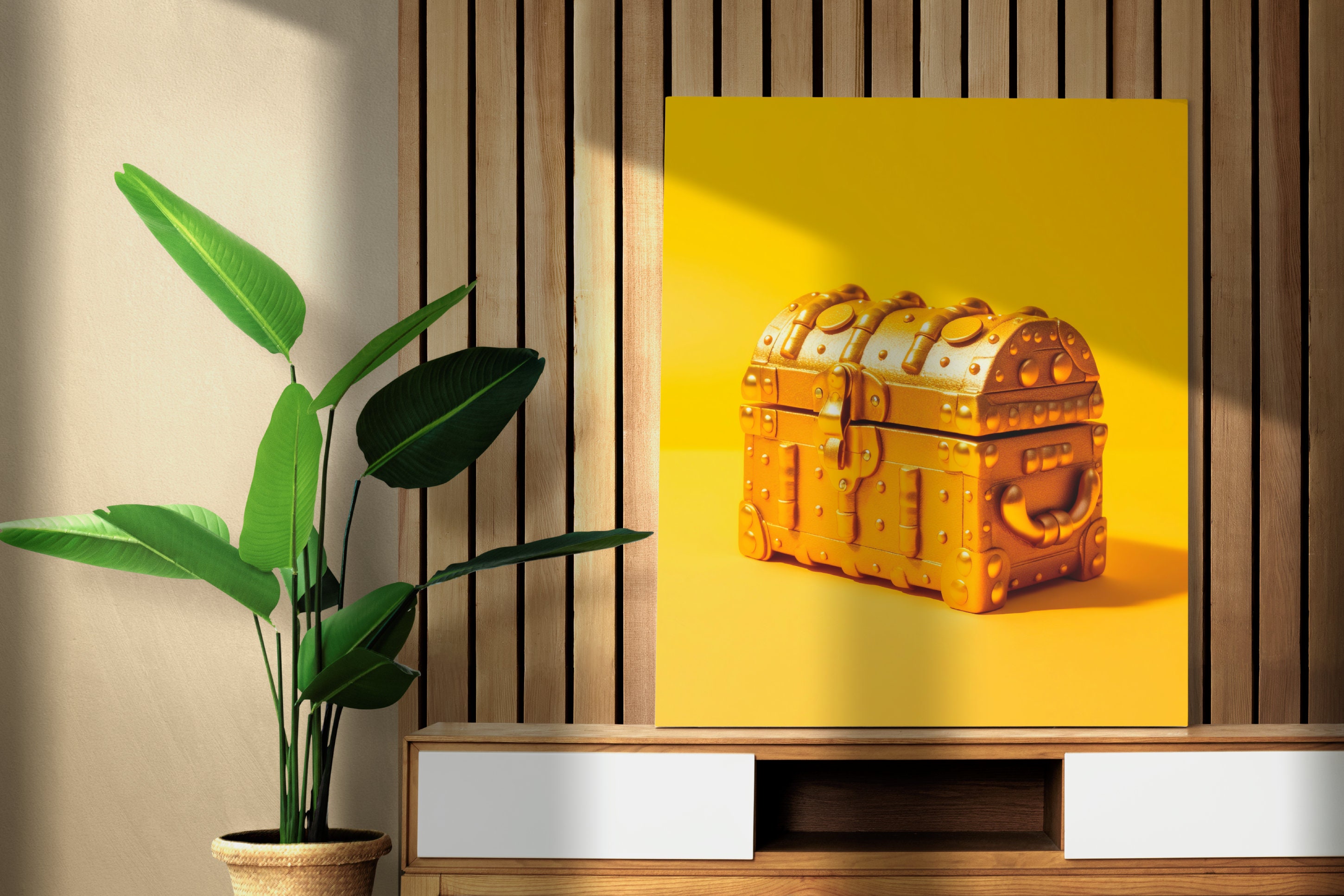 Trip to the Beach V4 Treasure Chest Wall Art Poster Canvas - Etsy