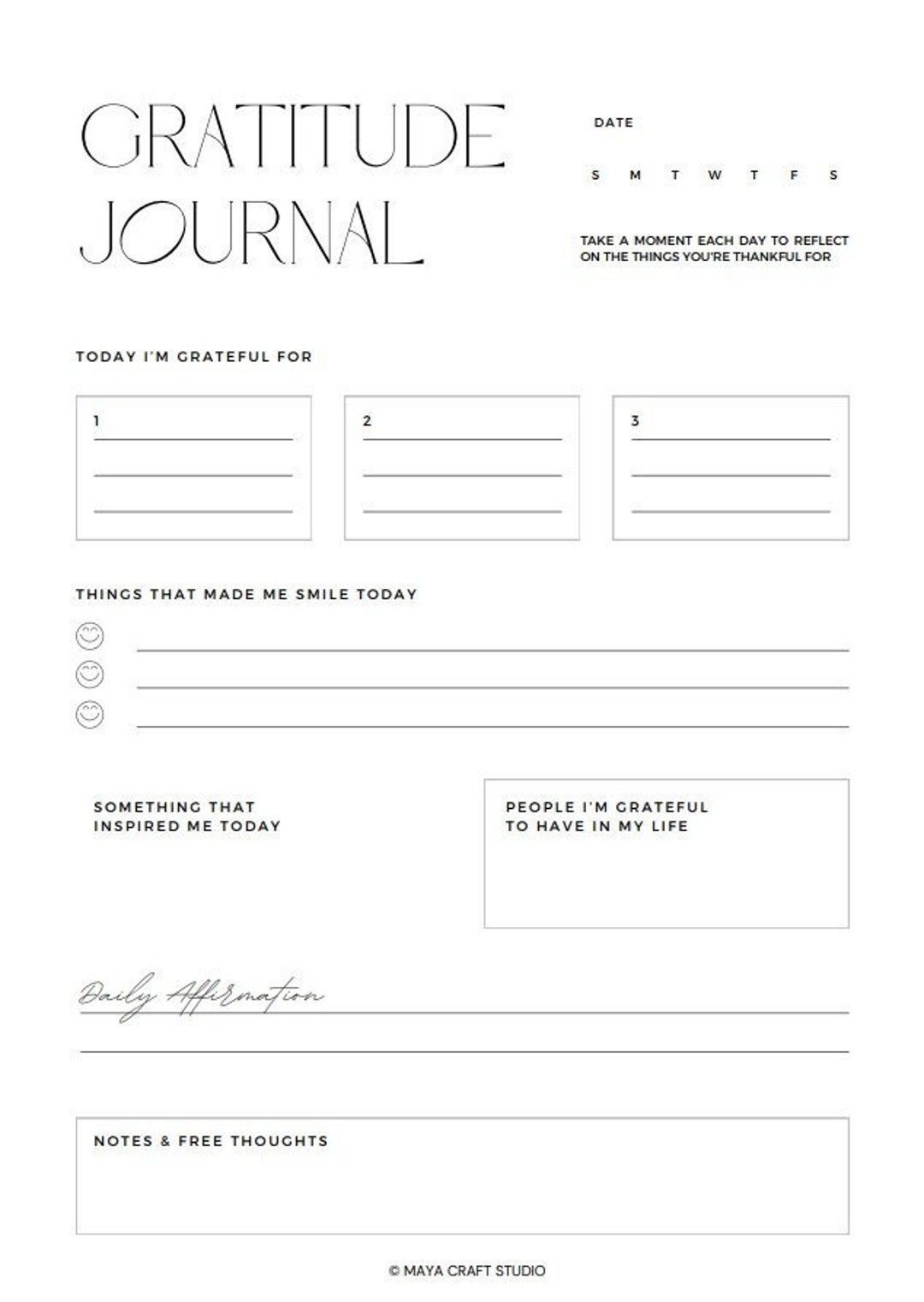 Gratitude Glow: A Digital PDF Gratitude Journal Cultivate Positivity ...