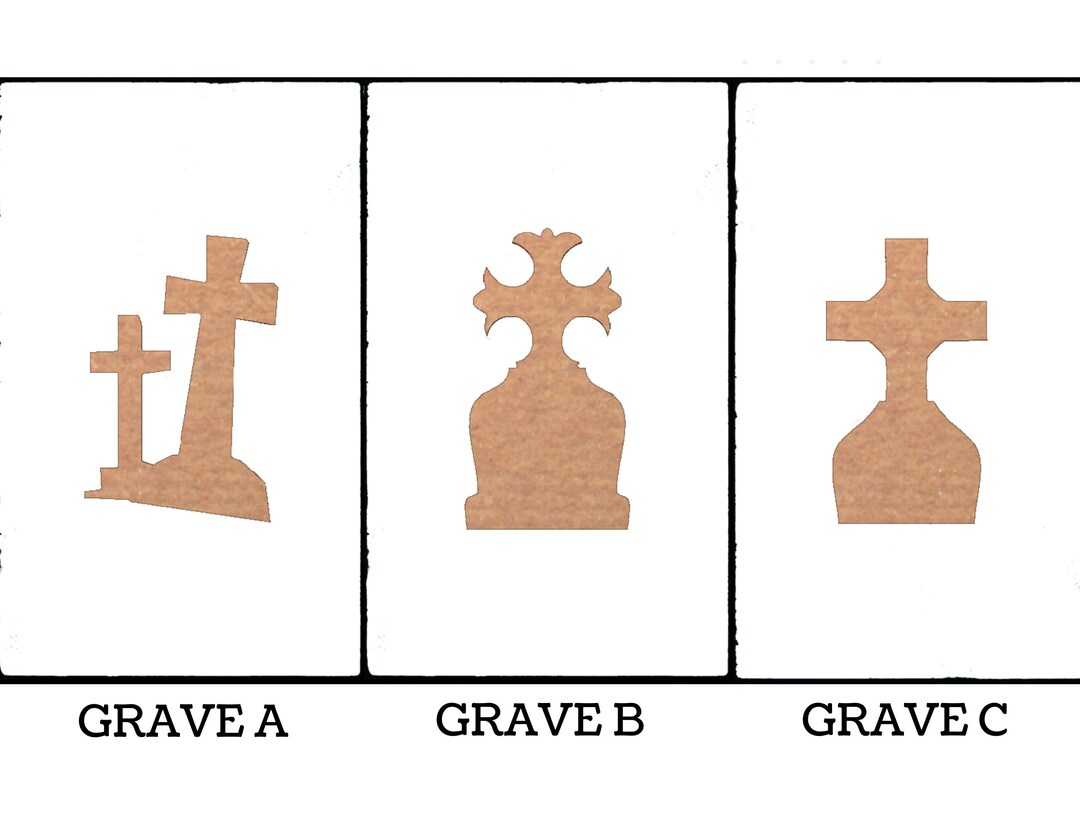 MDF Halloween Gravestones Wood Shape Cutouts for Classroom Decor, Kid's ...
