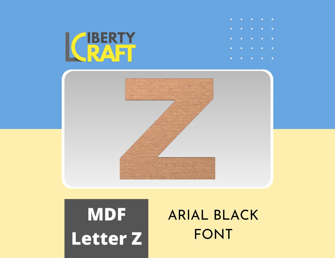 MDF Wood Block Letter Z Wood Cutout Letters Unfinished Letters Craft ...