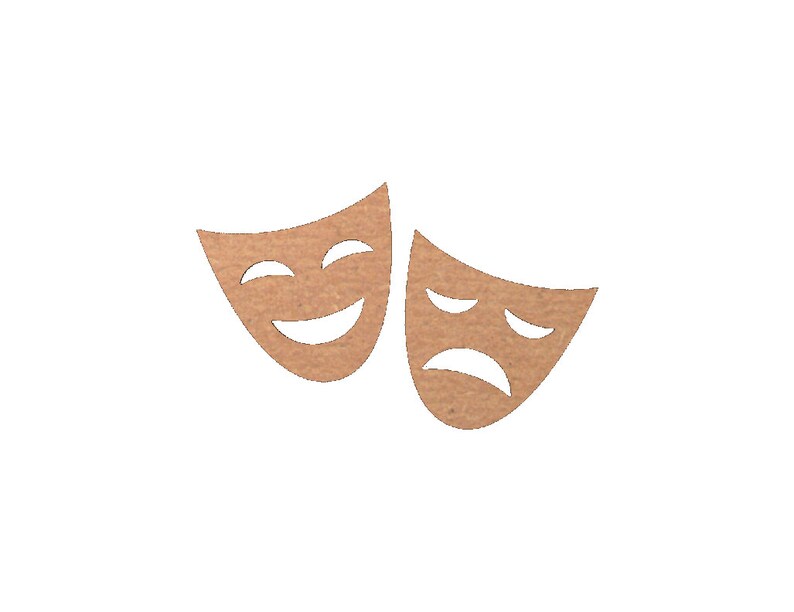 Unveil Drama and Comedy With Our Birch Plywood Drama Mask Cutouts ...