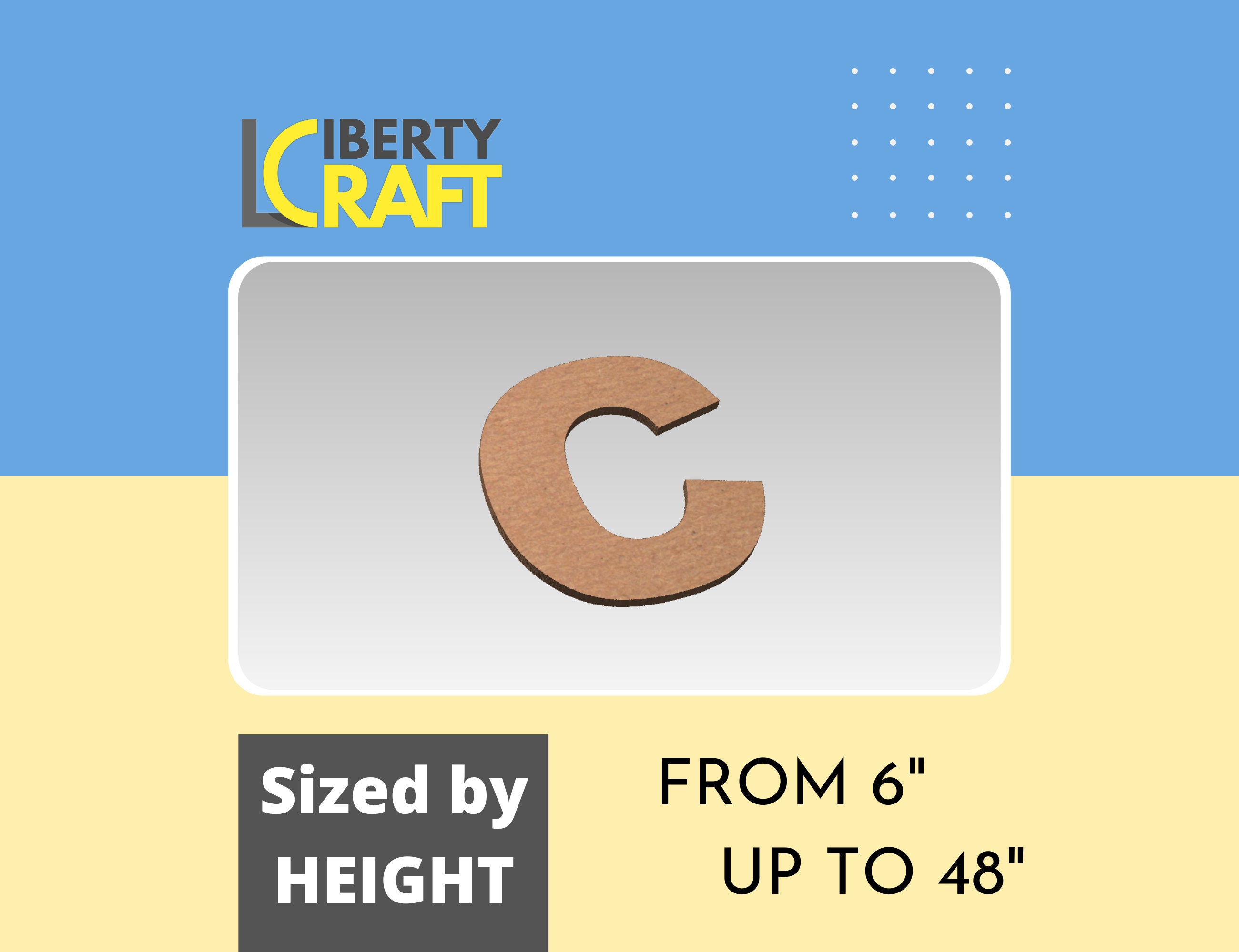 MDF Wood Letter C Wooden Letters Unfinished Letters Craft Supplies Wood ...