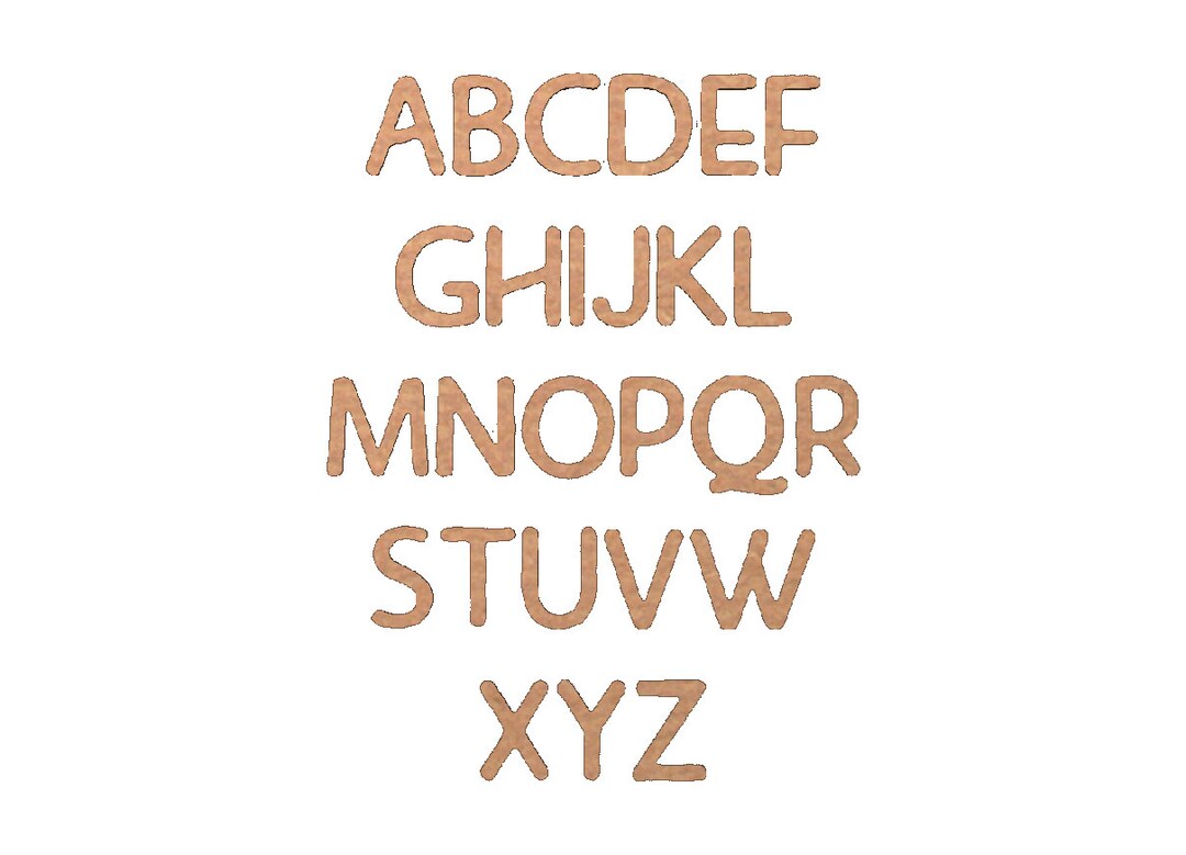 BILLY SANS Font 3/4 MDF Wood Block Letter Alphabet A-Z - Etsy