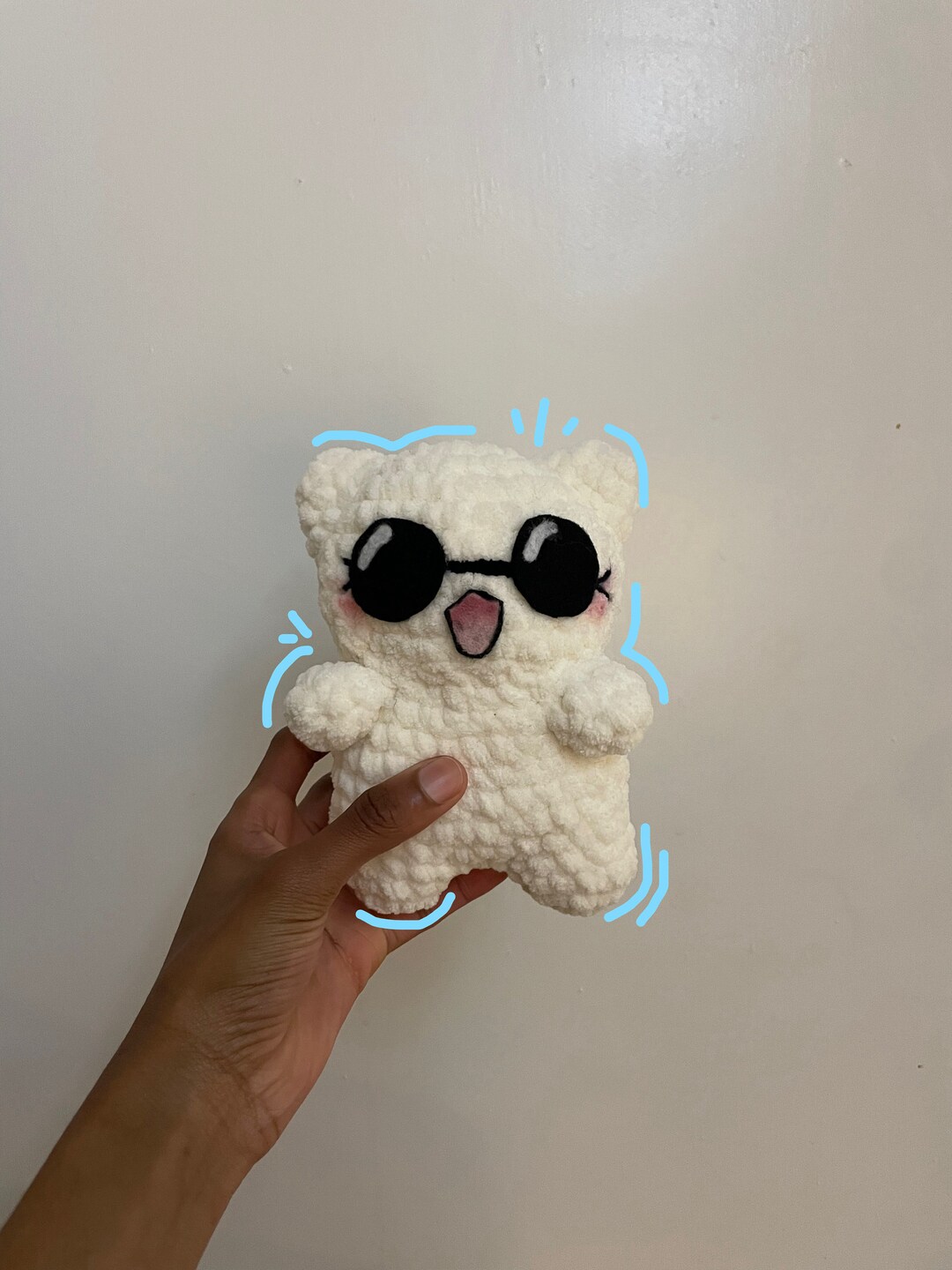 Crochet Gojo Cat Plush - Etsy