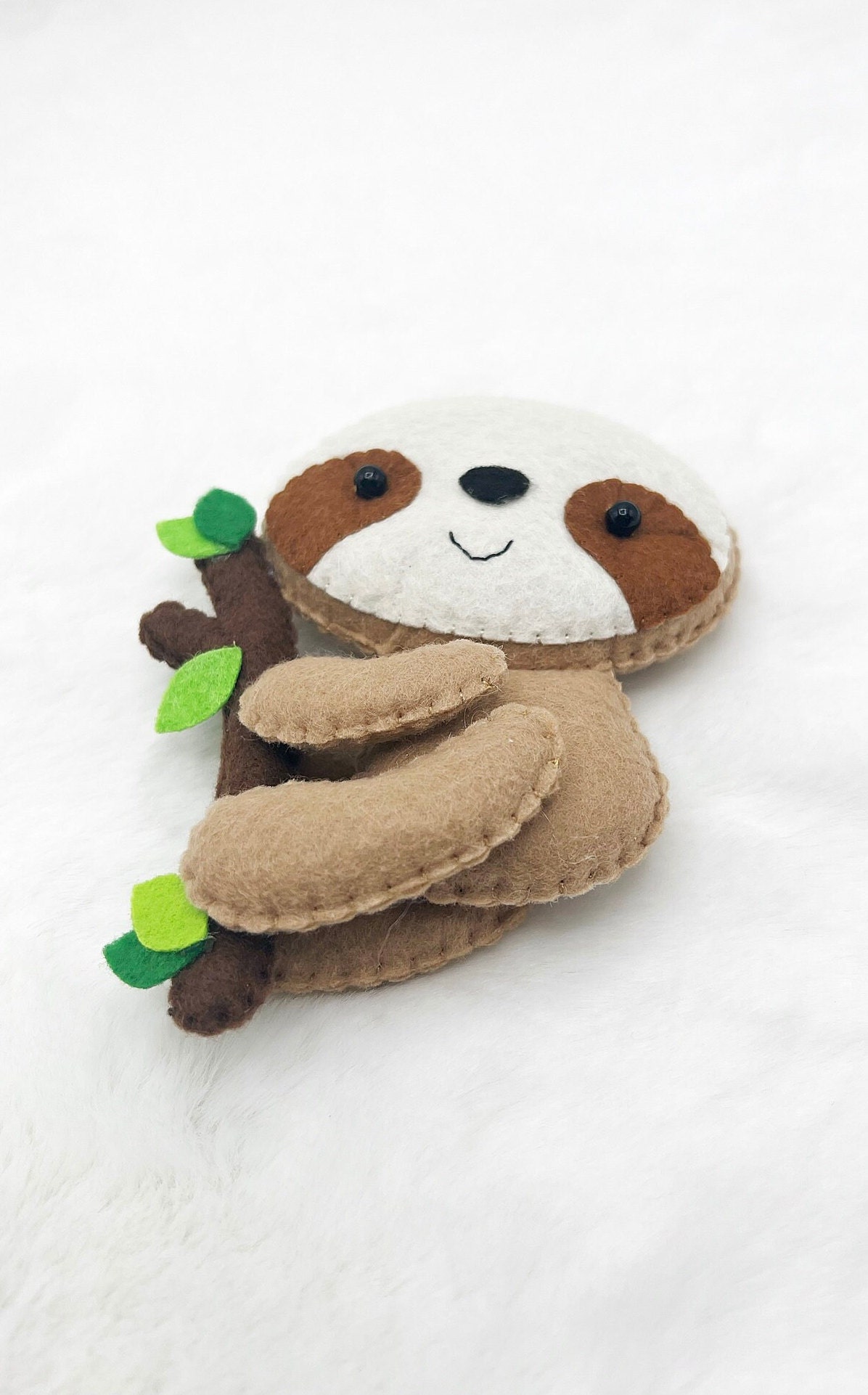 Felt Sloth Stuffed Sloth Fabric Sloth Decor Sloth Felt Animal Plush ...