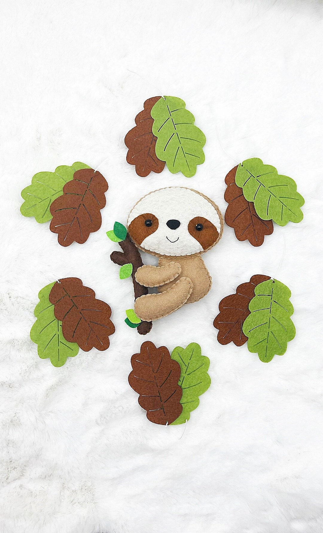 Felt Sloth Stuffed Sloth Fabric Sloth Decor Sloth Felt Animal Plush ...