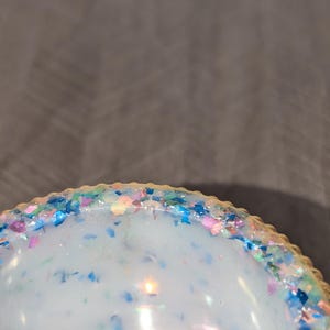 Rainbow Colored Epoxy Resin Hand Poured Carousel Trinket Box, Resin ...
