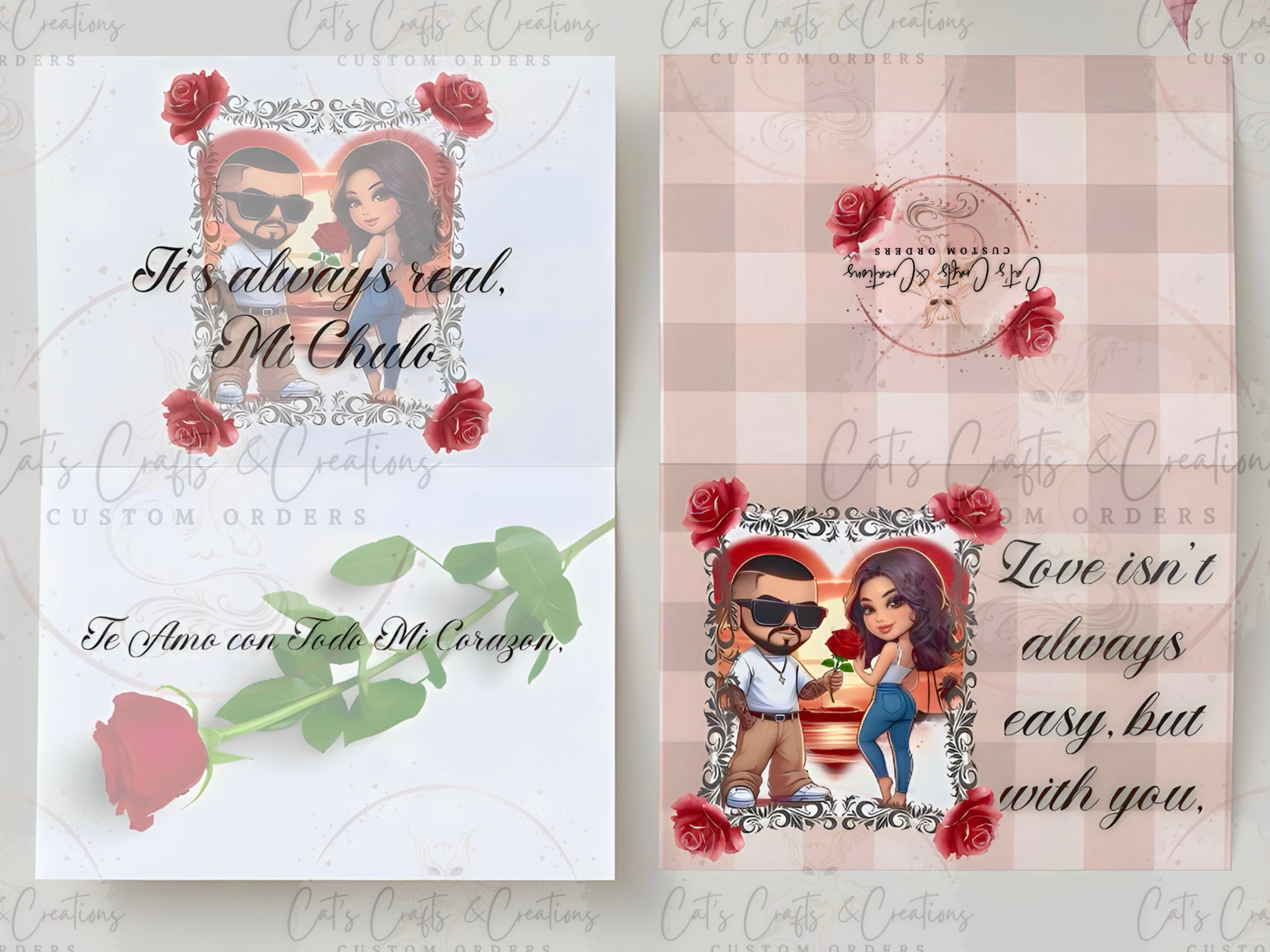 Chicano Love Greeting Card (latina, Cholo, Chola, Lowrider, Jefe, Chulo ...
