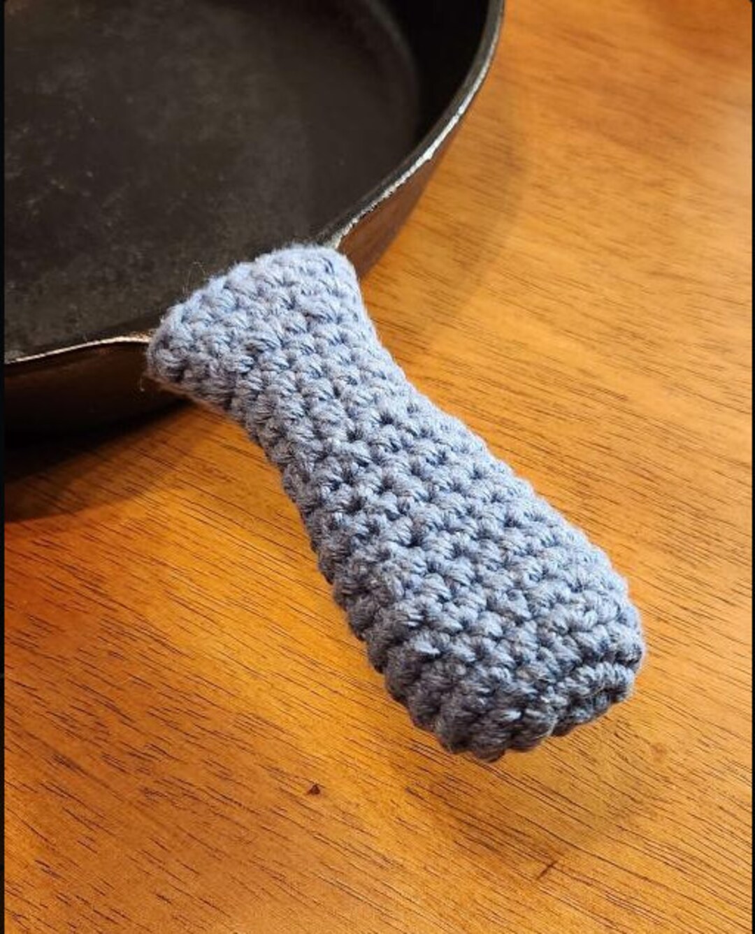 Crochet Cast Iron Handle Cover - Pot Holder, 100% Cotton, Thick, Snug ...