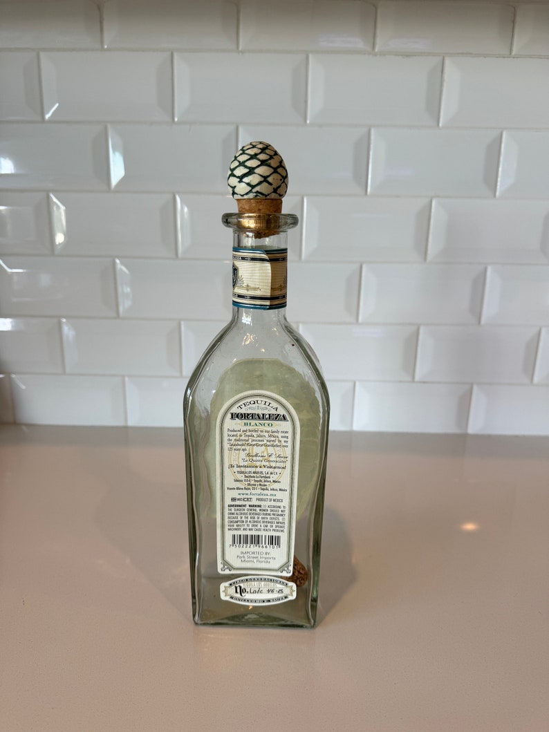 Fortaleza Empty Tequila Bottle 750ml - With Cork Cap - Etsy
