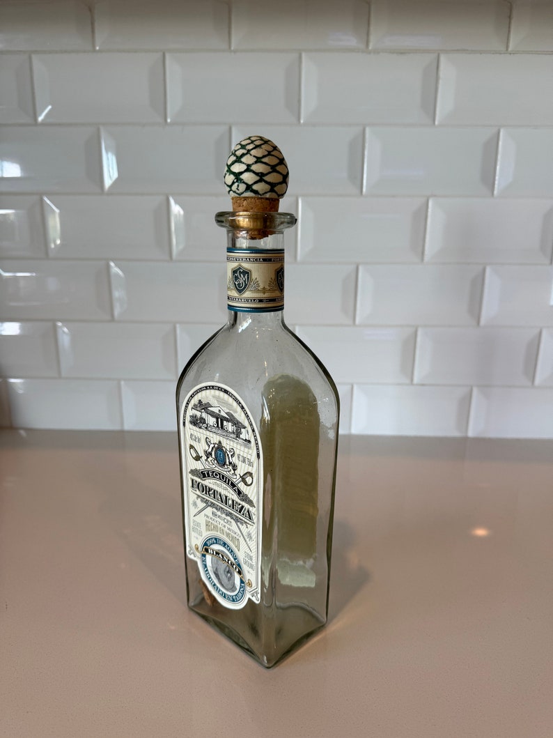 Fortaleza Empty Tequila Bottle 750ml - With Cork Cap - Etsy