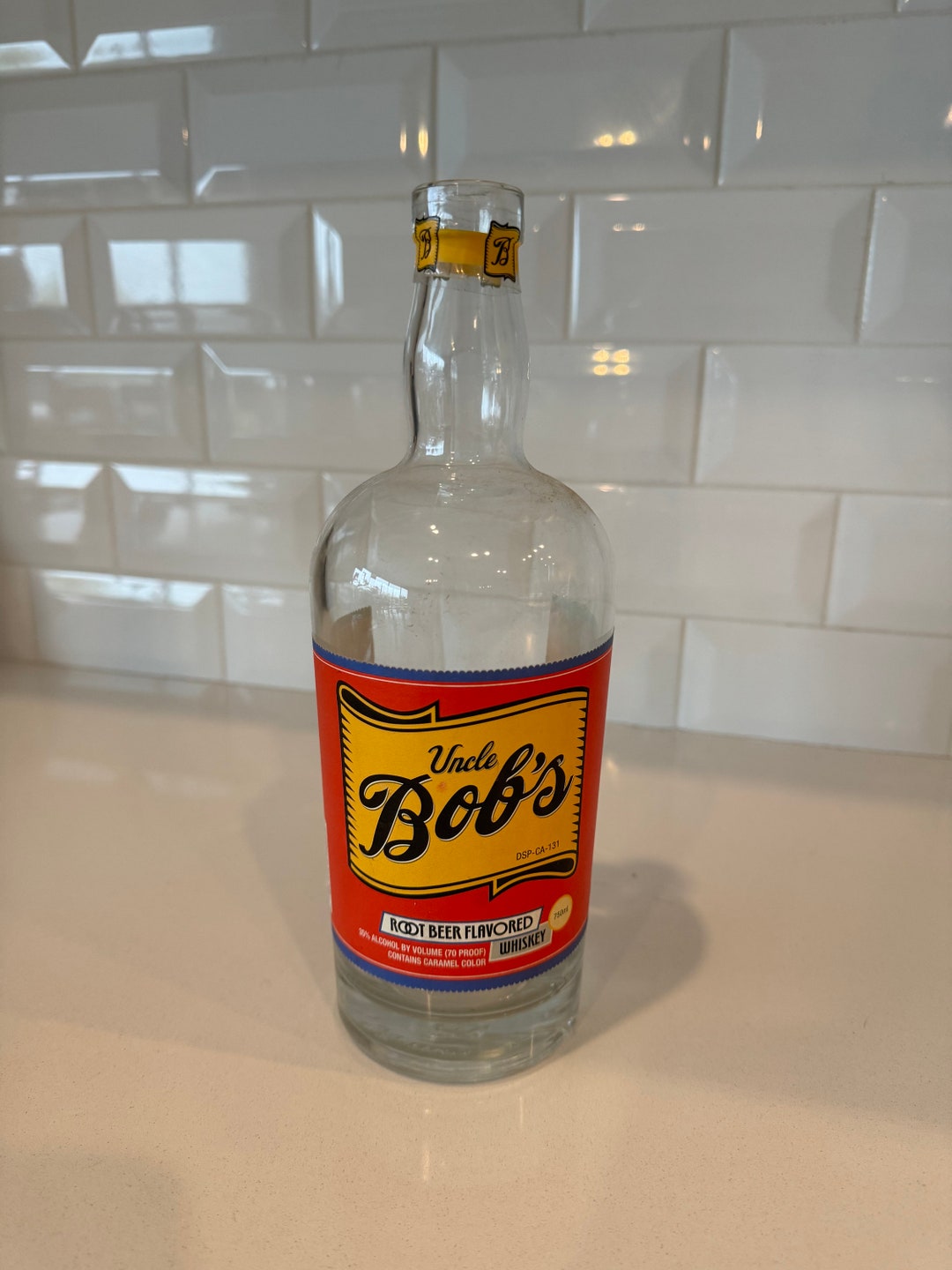 Uncle Bob's Root Beer Flavored Whiskey EMPTY Bottle 750ml NO CAP - Etsy