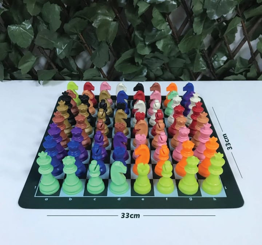 COLORFUL CHESS SET - Etsy