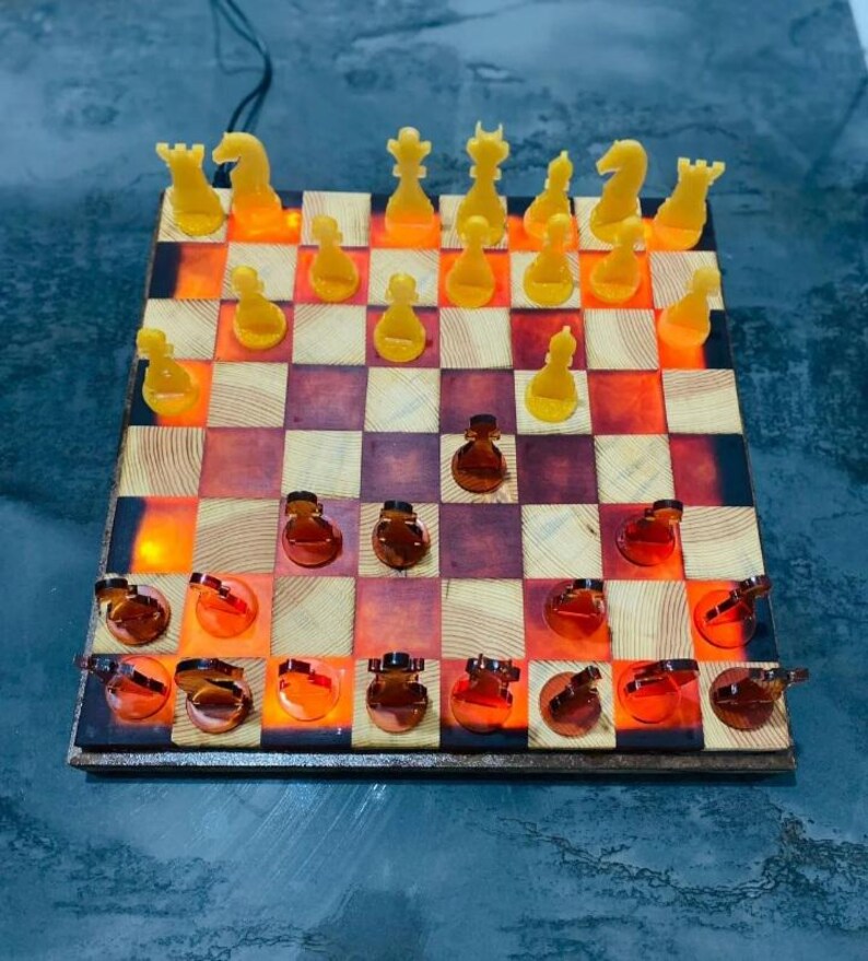 LED CHESS SET - Etsy