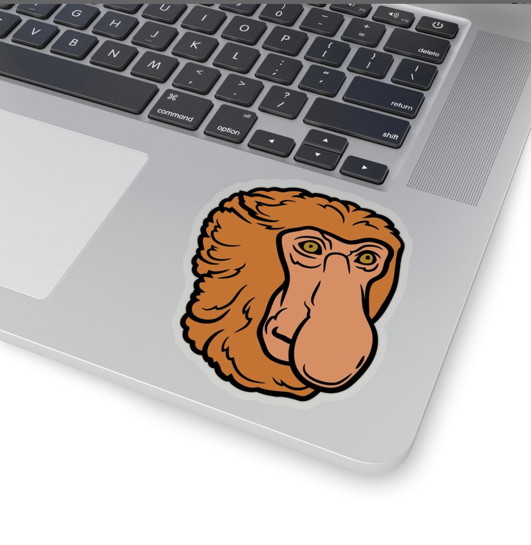 Funny Monkey Sticker/ Monkey Sticker/ Laptop Sticker/ Vinyl Laptop ...