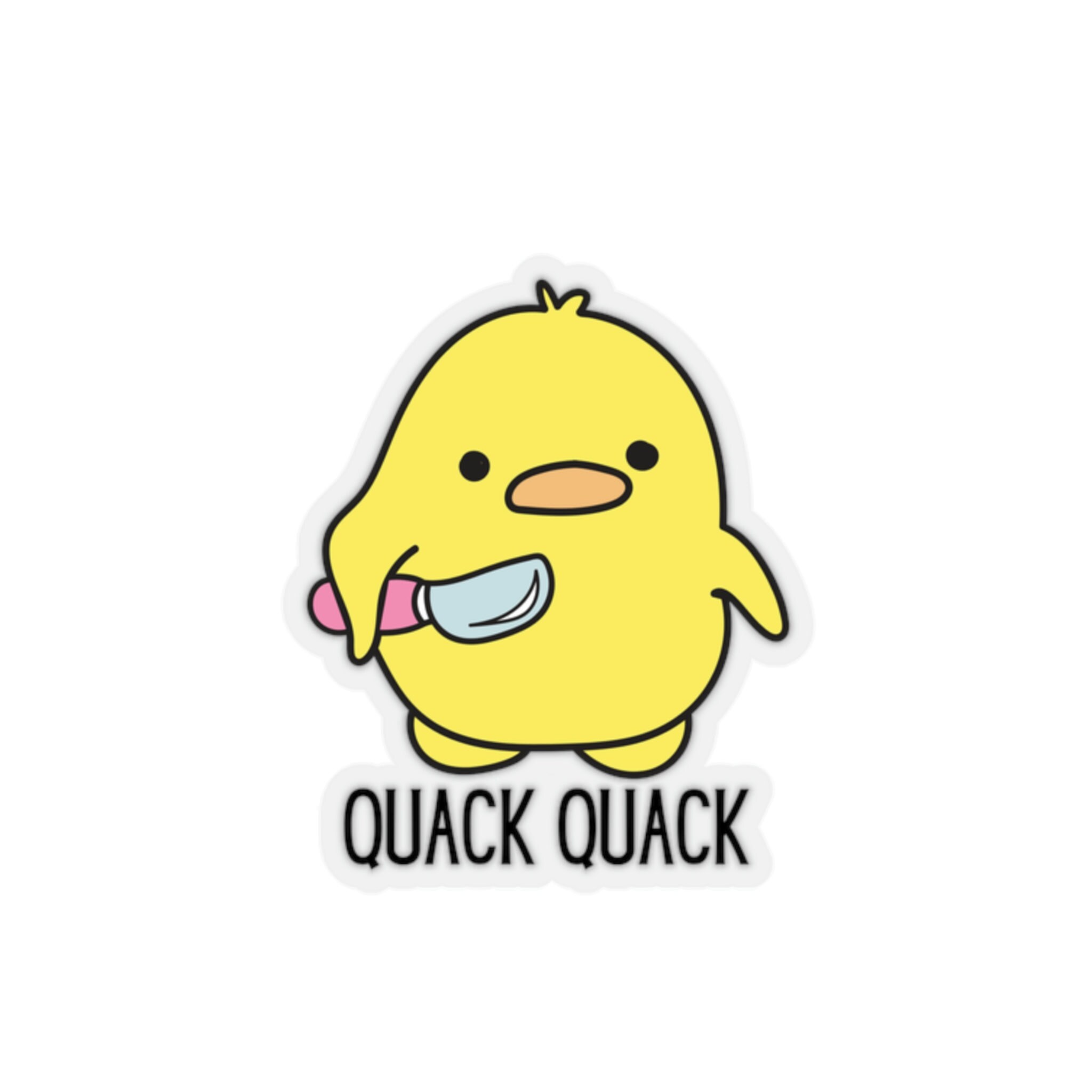 Quack Quack Duck Sticker, Vinyl Sticker, Funny Sticker, Laptop Sticker ...