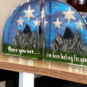Handmade ACOTAR Bookends, LED Lighted Velaris/night Court Inspired ...
