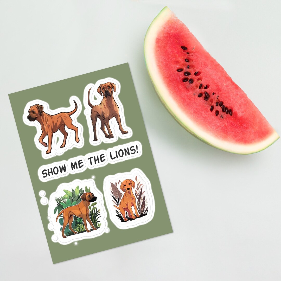 Rhodesian Ridgeback Cute Sticker Sheet Show Me the Lions - Etsy