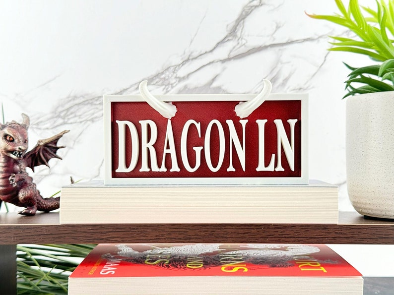 Dragon Library Sign/bookshelf Sign - Etsy