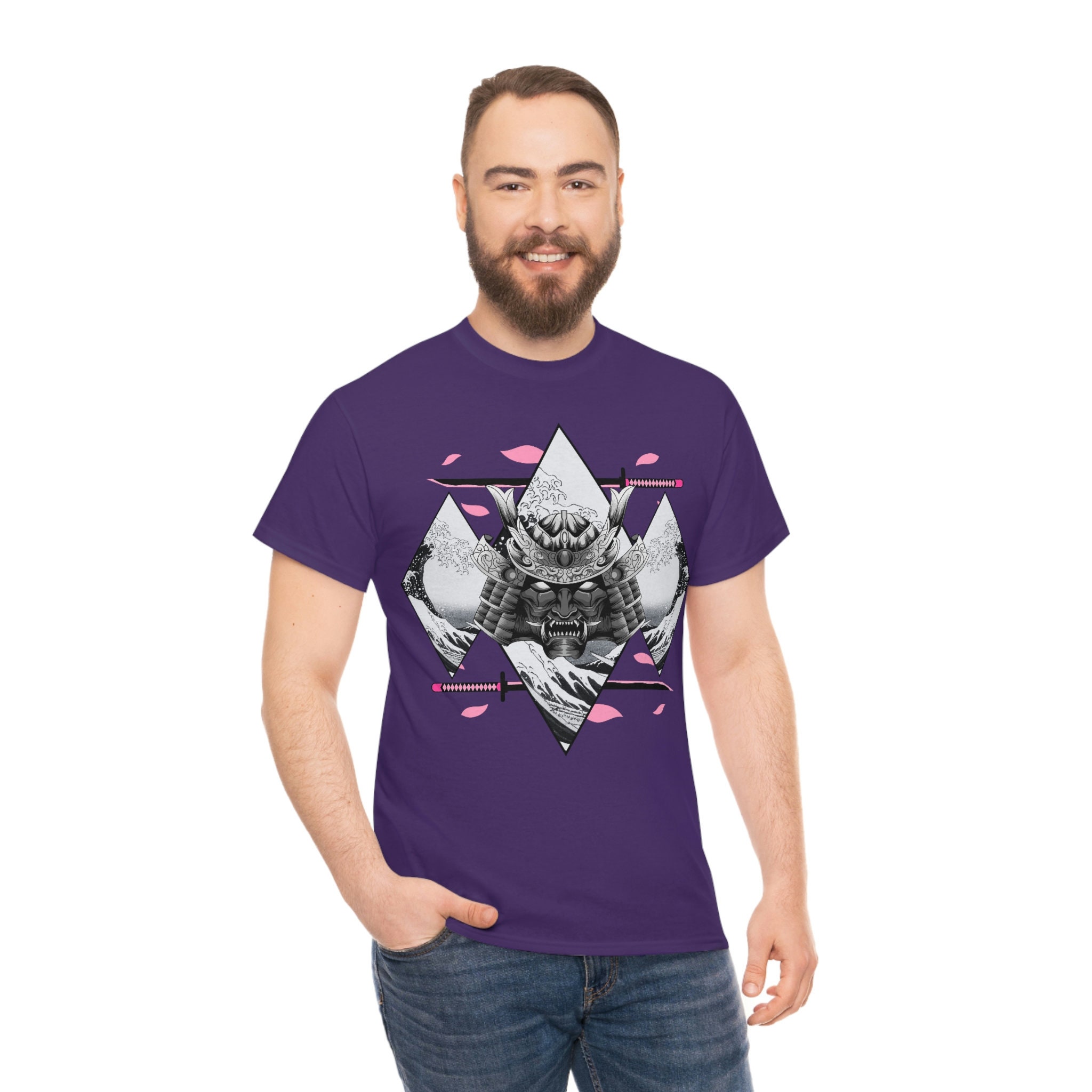 Bushido Knight T-shirt, Samurai Warrior Mask Shirt, Japanese Knight T ...