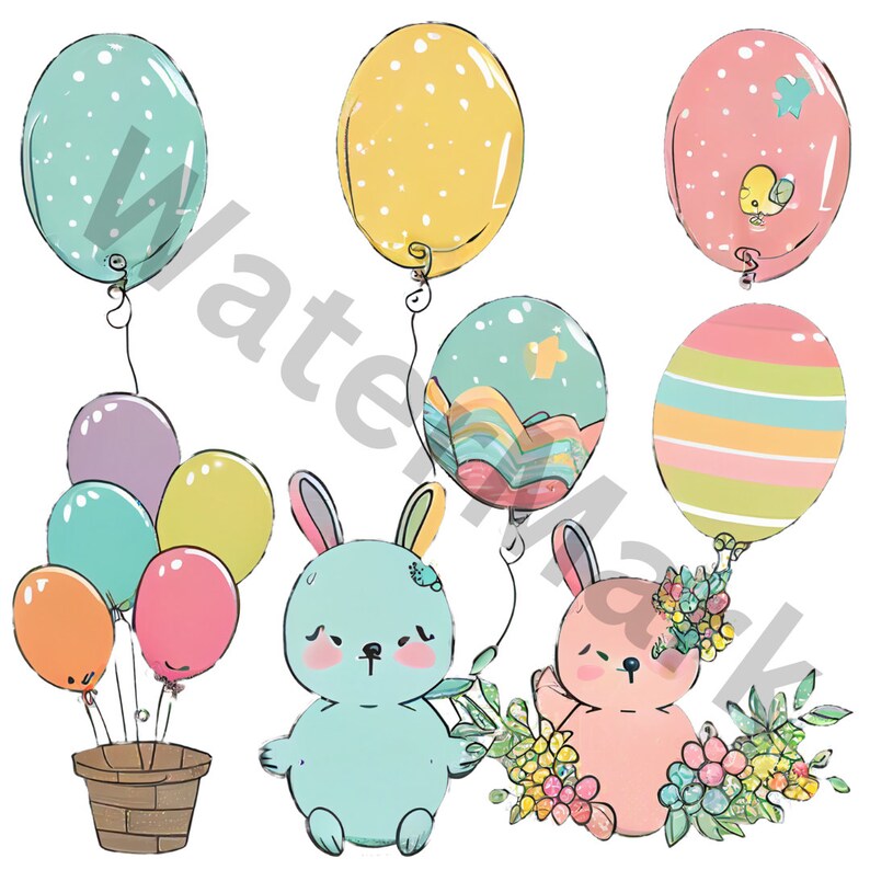 Watercolor Balloons Clipart Png|balloon Png|easter Eggs Clipart ...