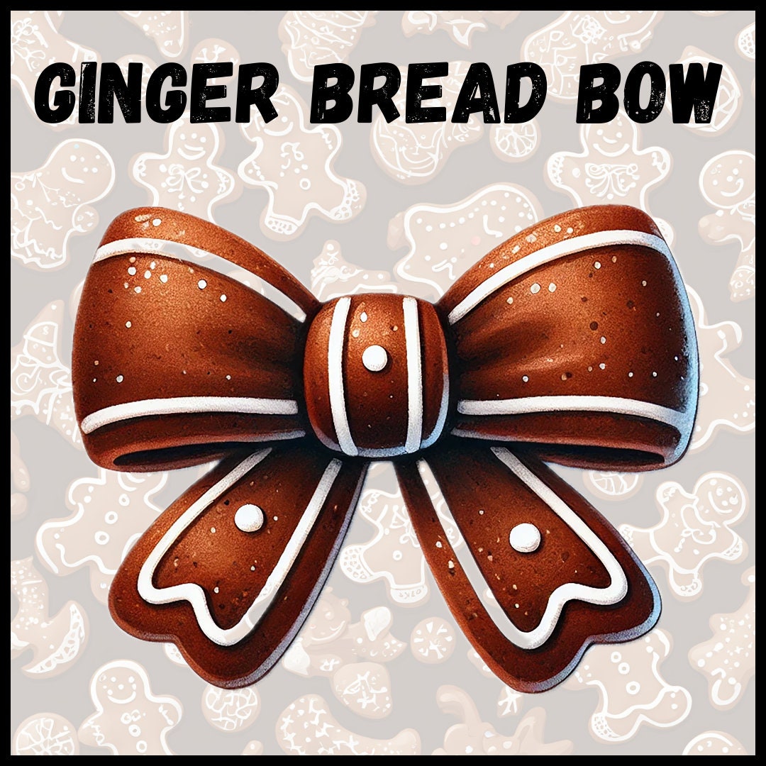Gingerbread Bow PNG Clipart - Christmas Gingerbread Cookie Bow, Cute ...