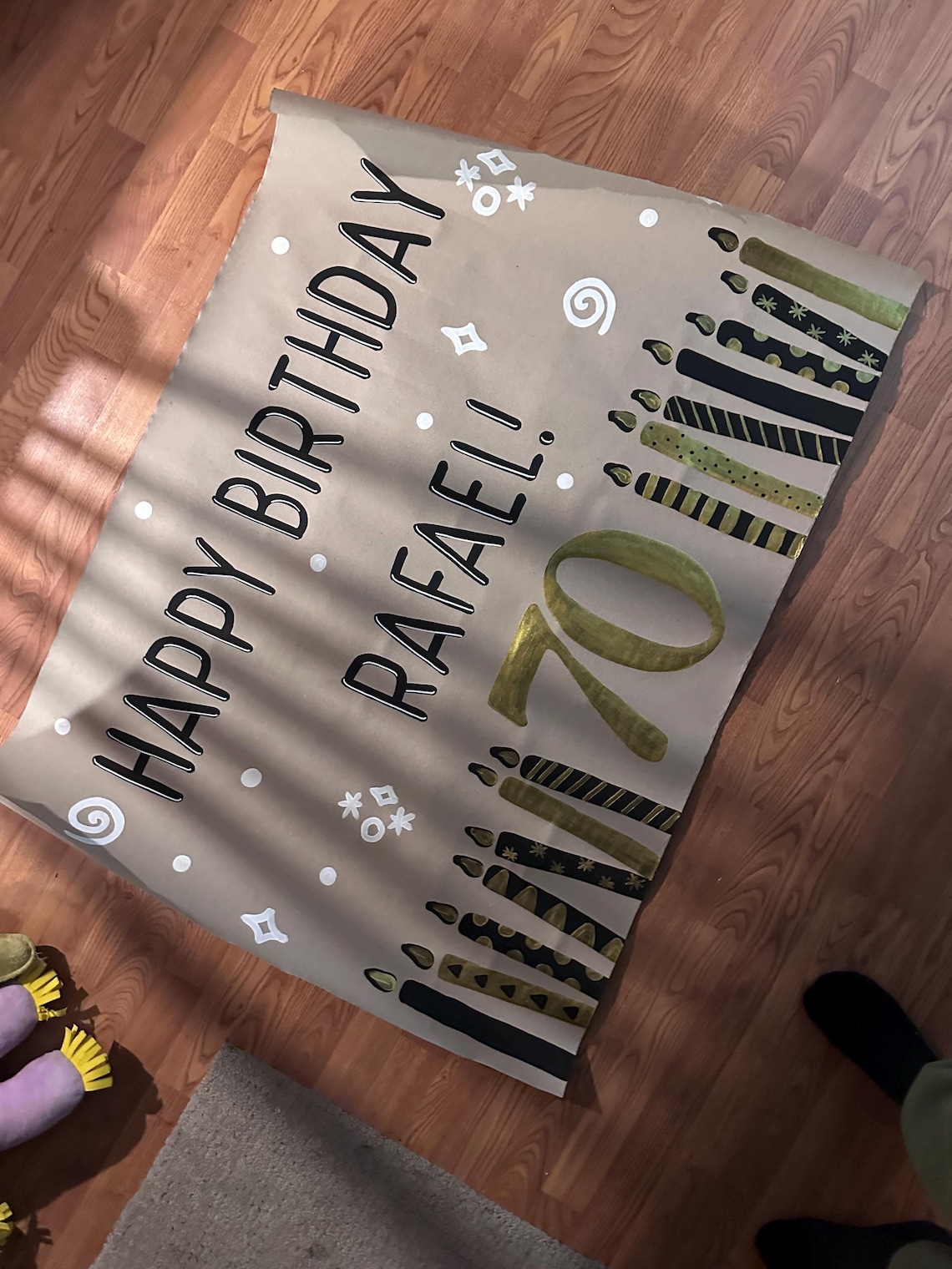 Custom Brown Paper Banner | Birthday Party | Hand Painted | Celebration ...