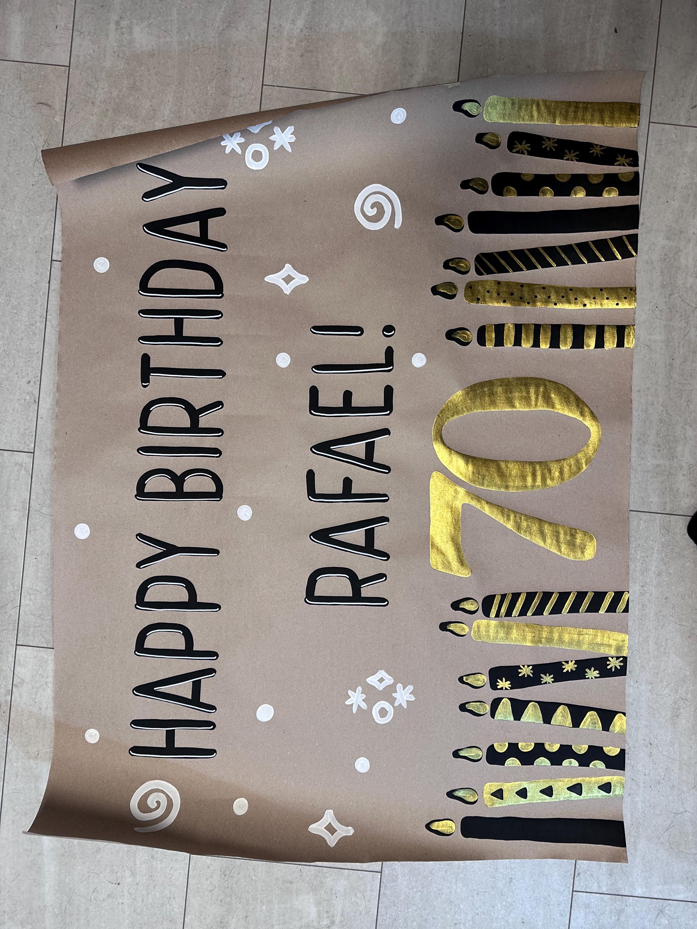 Custom Brown Paper Banner | Birthday Party | Hand Painted | Celebration ...