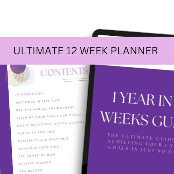12 Week Year Planner - Etsy