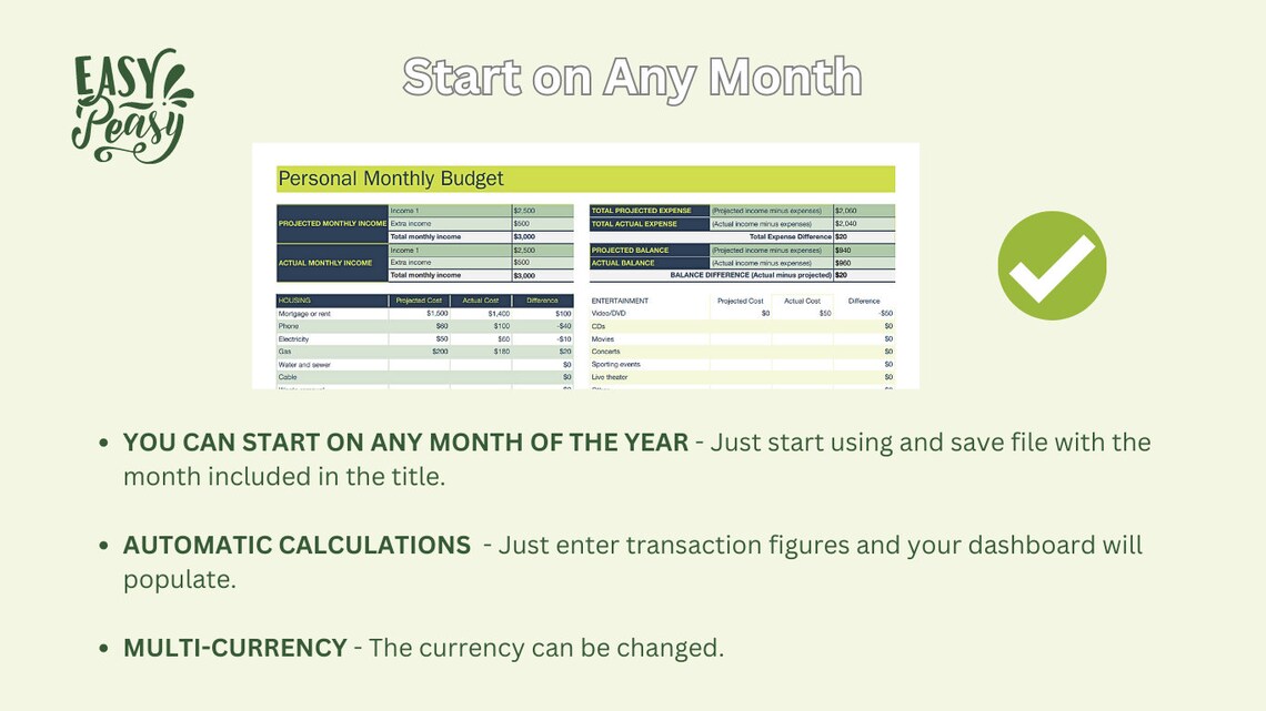 2024 Monthly Budget Planner Excel & Google Sheets | Budget Template ...