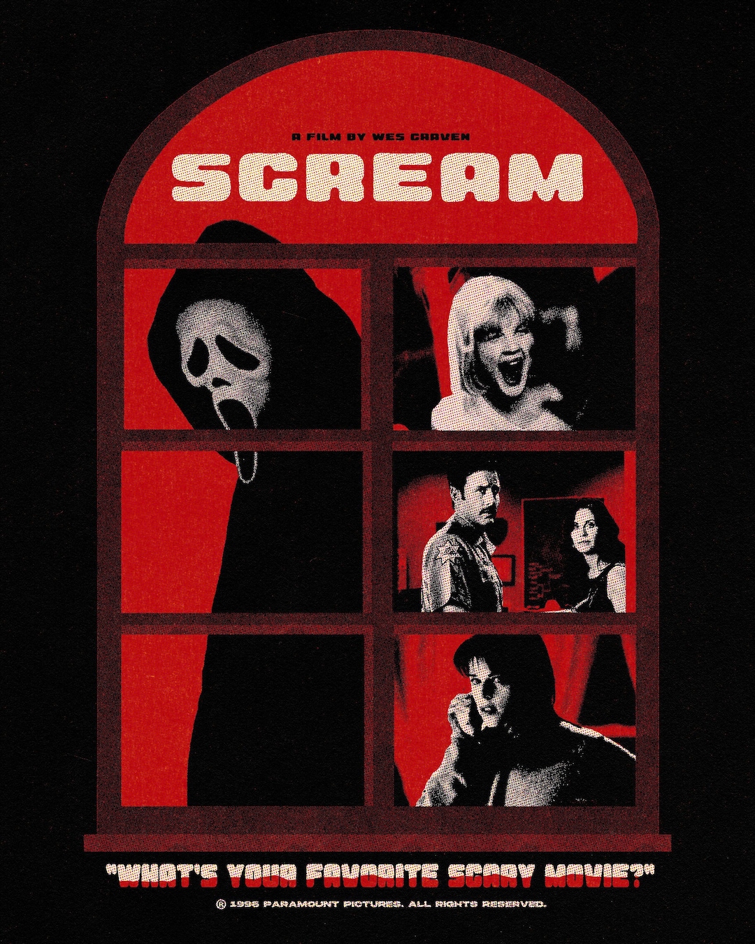 SCREAM 1996, Vintage Horror Movie Poster, Retro Movie Print, Scream ...